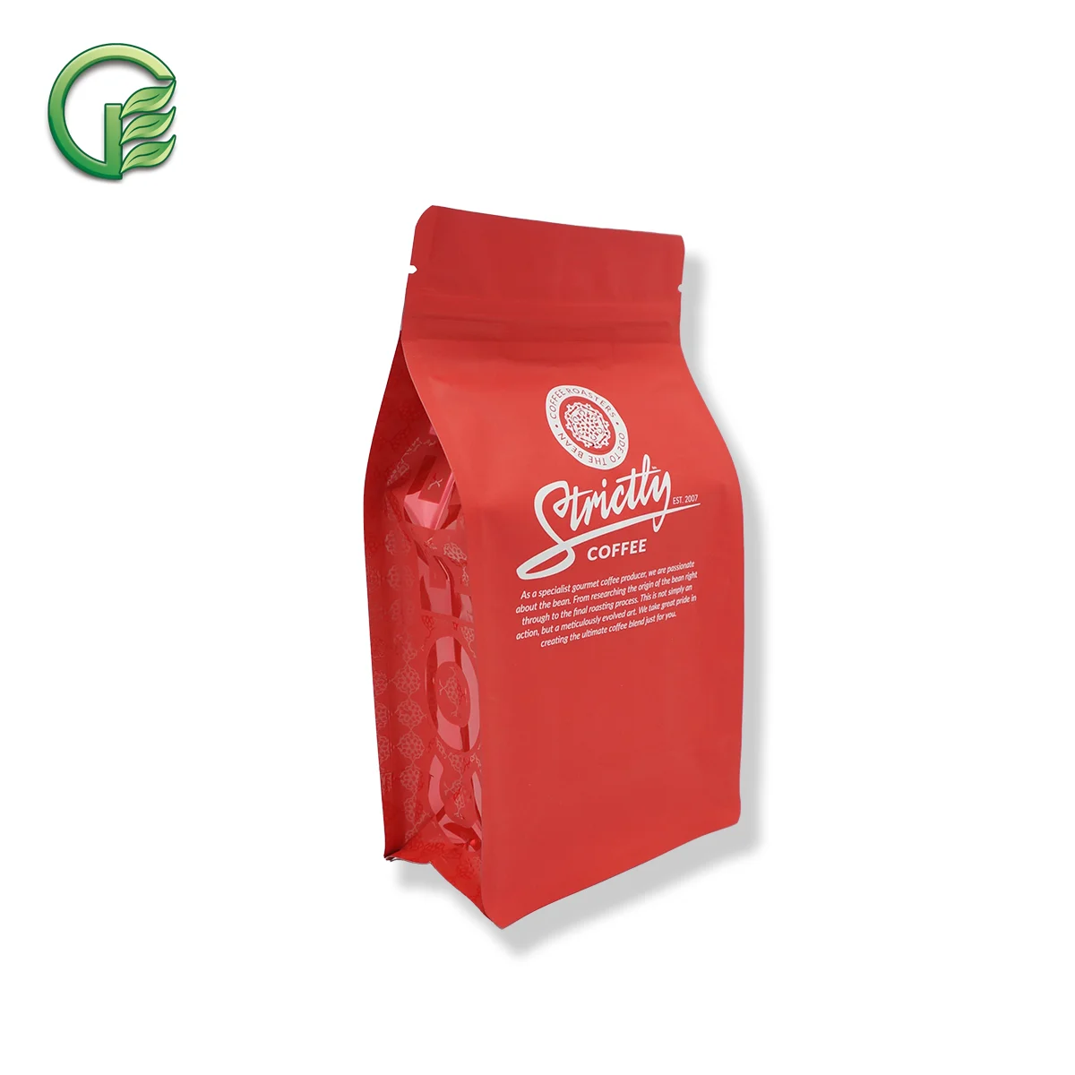 Aluminum Foil Matt Black Bag Coffee Packaging Flat Bottom Zipper Coffee ...