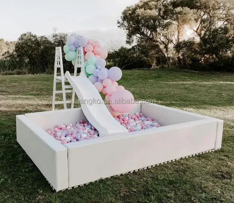 White Color Step Slide Soft Play Ball Pit With Slide - Buy Ball Pit ...