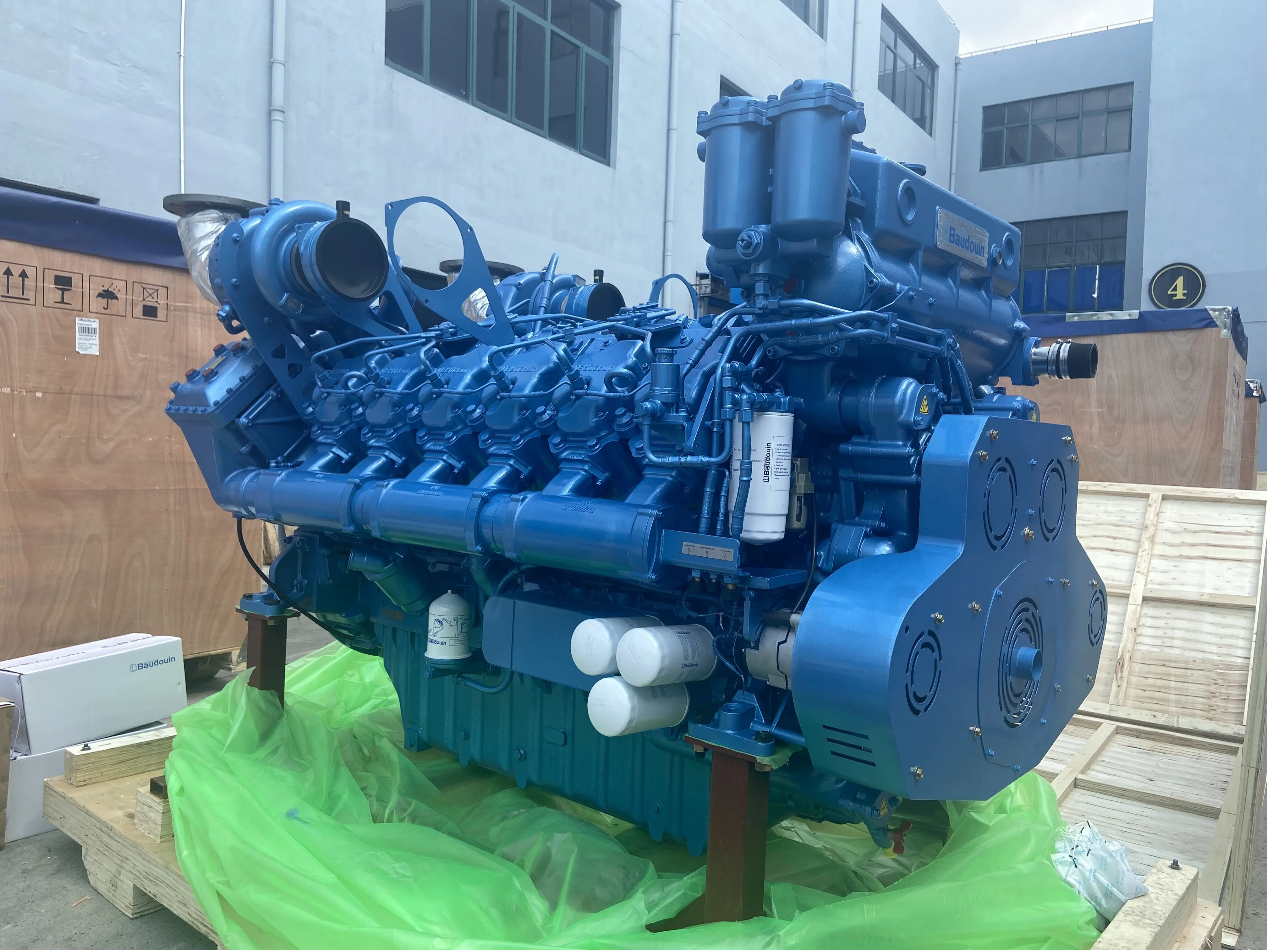 Weichai Turbocharged Ship Motor Baudouin 1000hp 1500rpm 12m33c Marine ...