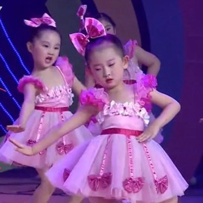 PD01040 Girls' Tutu Dress Ballet Tulle Dance Performance Costume for ...