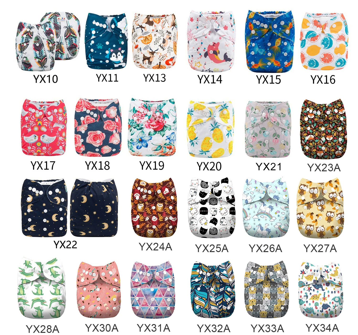 Alvababy Cloth Diapers - Reusable, Adjustable, and Soft