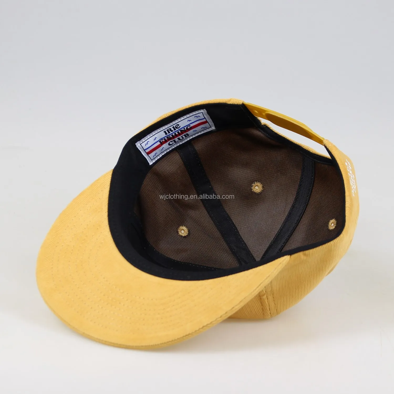 Original Low Profile Corduroy Flat Brim Baseball Caps Custom 6 Panel ...