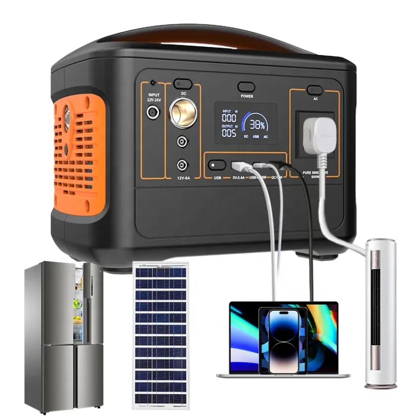 153600mah 600w Solar Portable Power Station 110v/220v Ac Portable ...