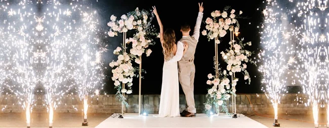 8 Cues Wireless Remote Control Fire Stage Fountain Fireworks ...