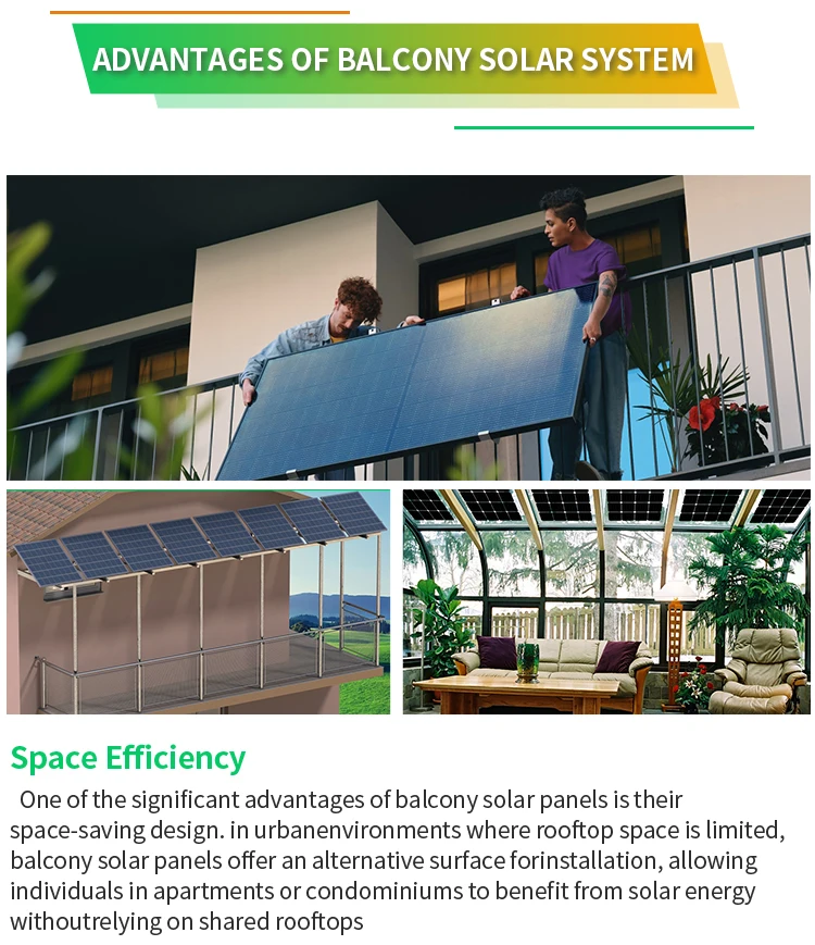 Balcony Mounting 400w Fotovoltaico Solar Power Bank Storage ...