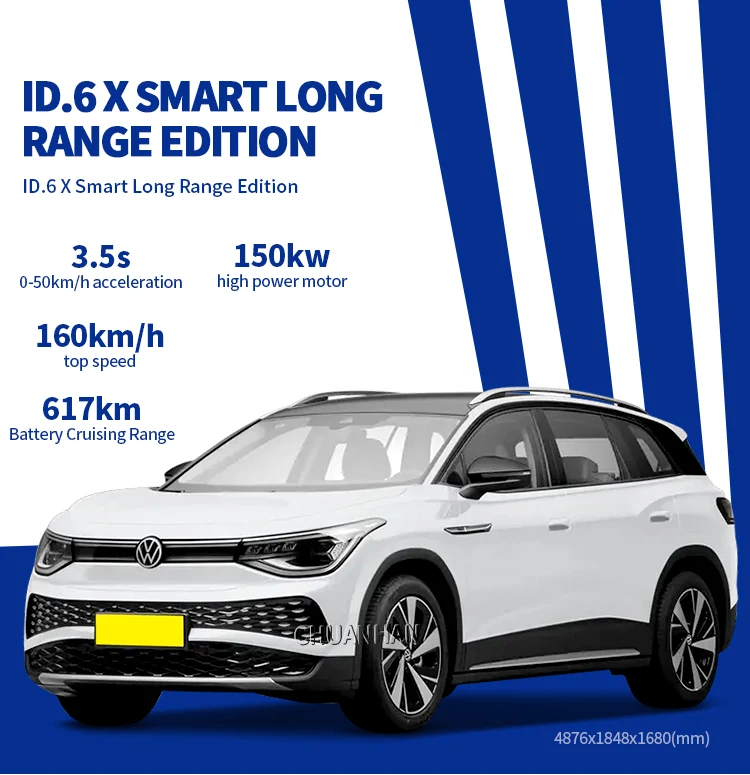 2023 Id6 X New Electric Cars Adults Vehicle Suv Luxury Car For Volkswagen Id6 Smart Pure Long ...