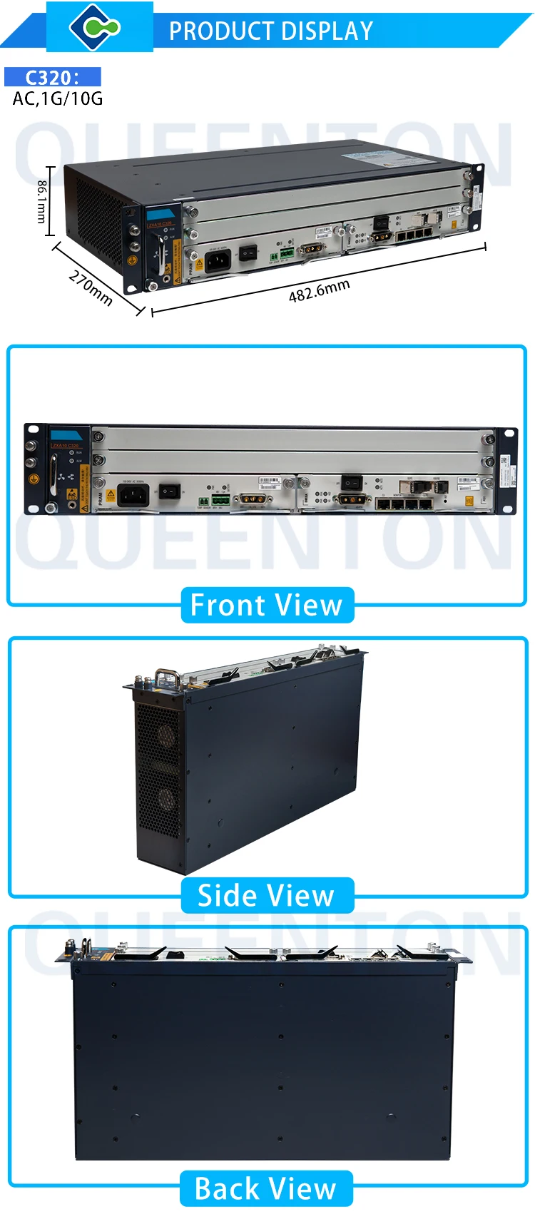 Brand New 16 Pon Slots Cheap And High Quality Olt Epon Gpon Zxa10 Olt ...