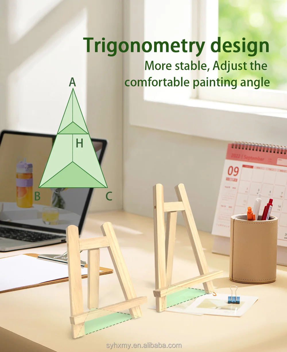 Wooden Tabletop Easel Display Stand Kids Painting Mini Art Easel ...
