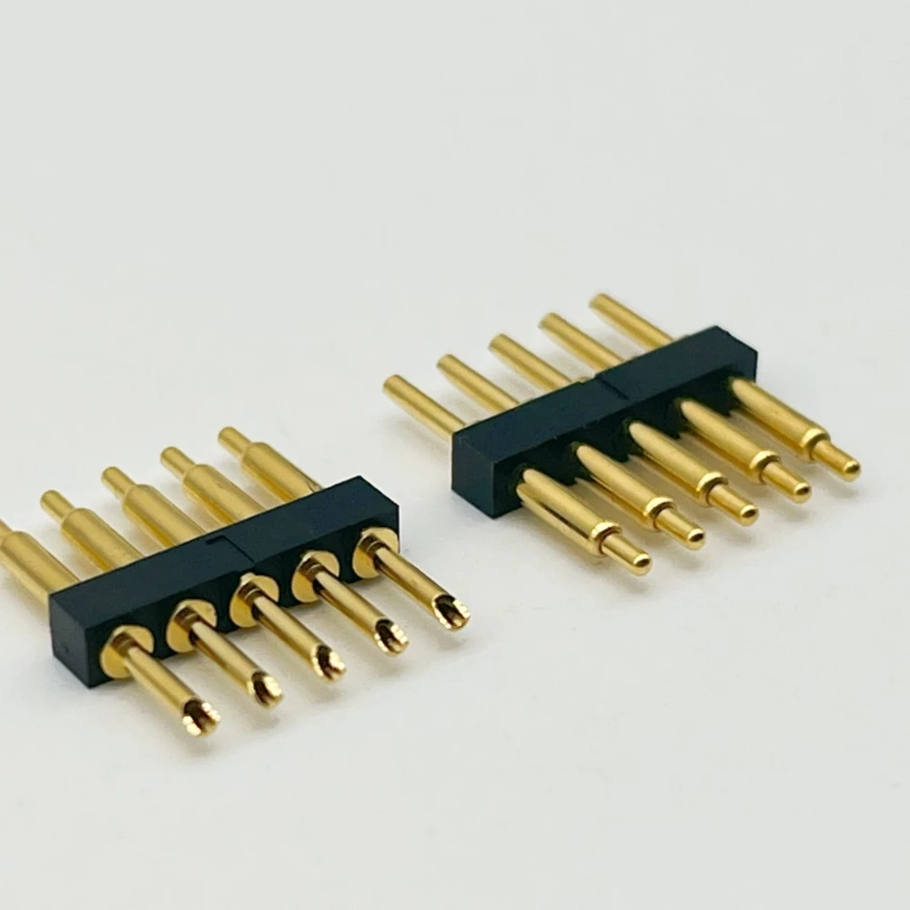 Spring Loaded Brass Pogo Pin Female SMD Type 2.54mm Pitch 5pin PCB ...