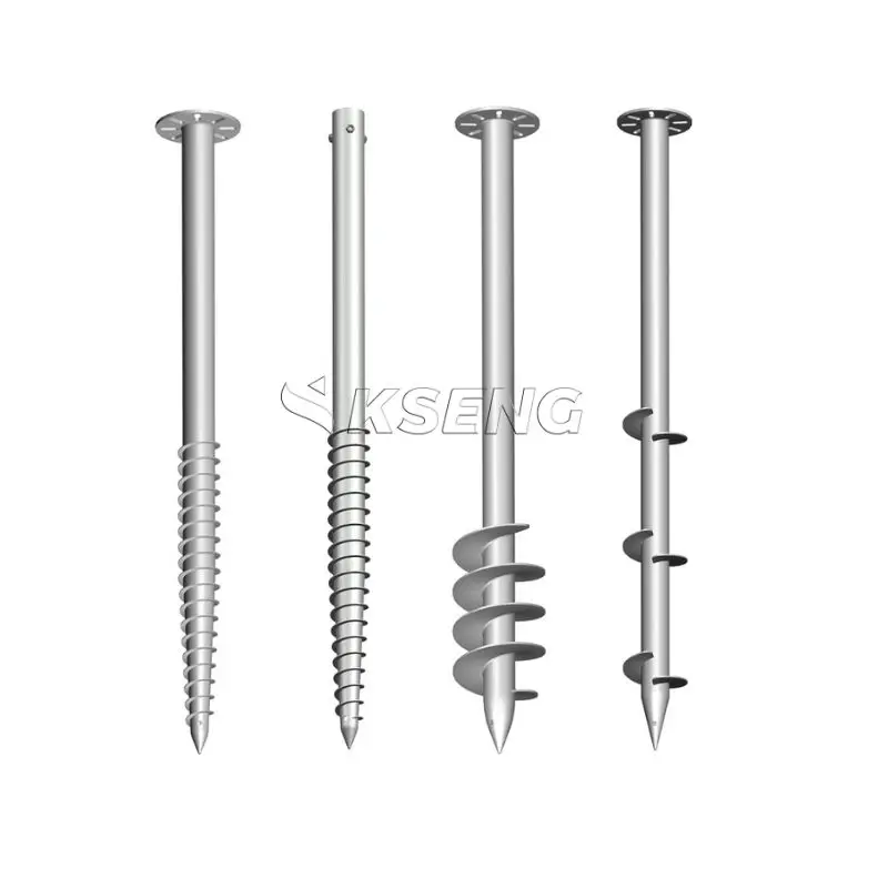 Hot Dip Galvanized Steel Solar Ground Screw Piles with High Load ...
