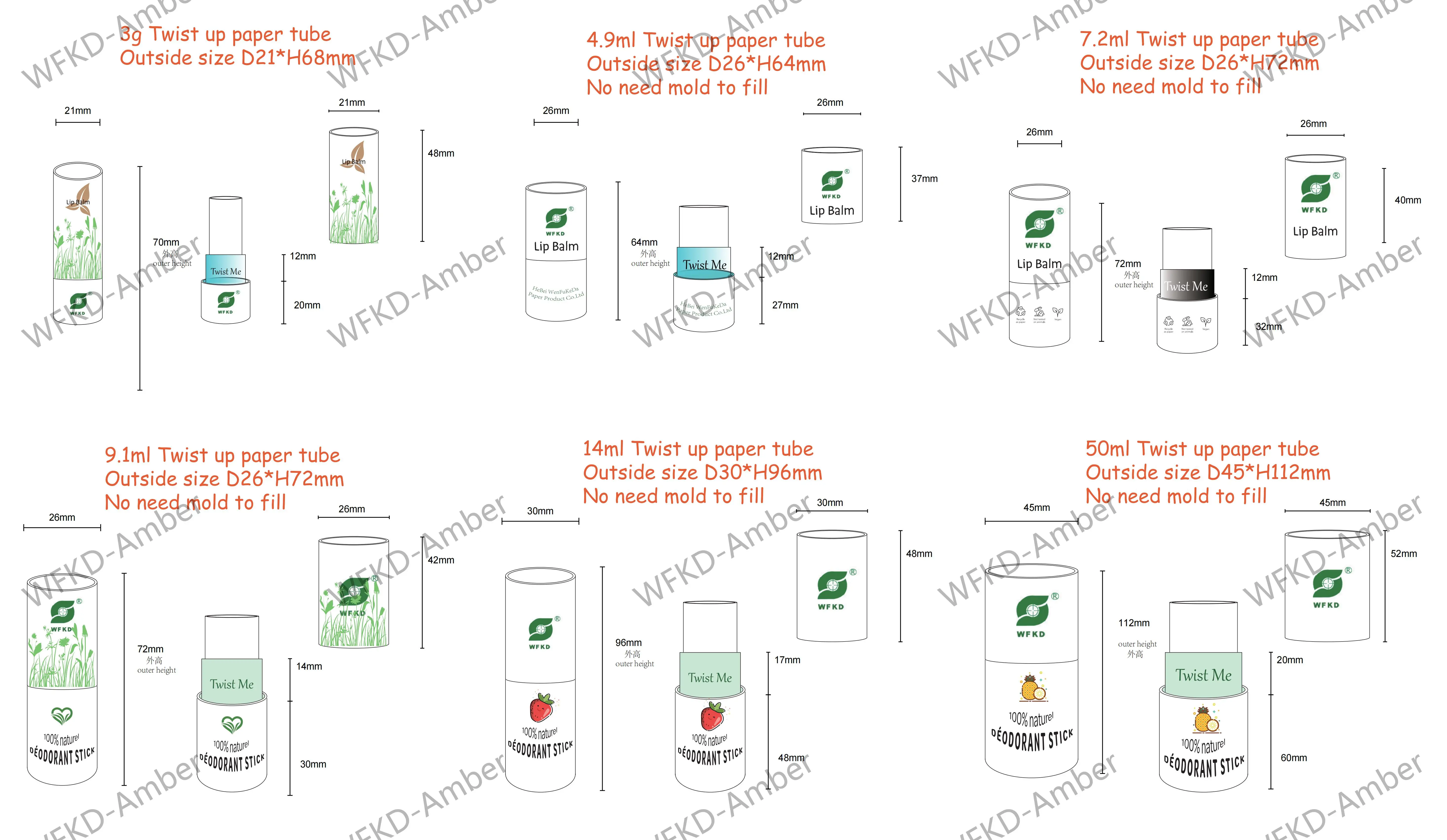 Eco-friendly Paper Tube Packaging for Deodorants & Crafts