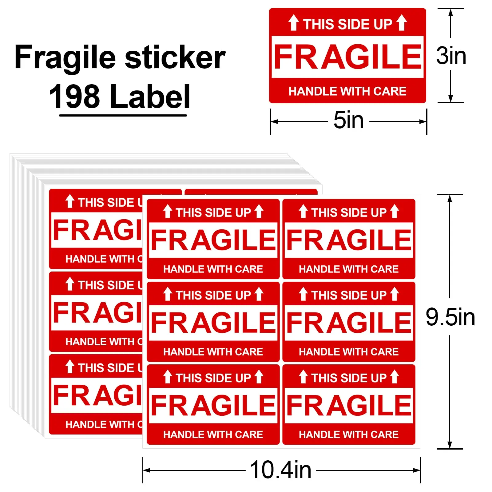 Fragile Stickers Please Handle With Care Thank You Warning Stickers ...