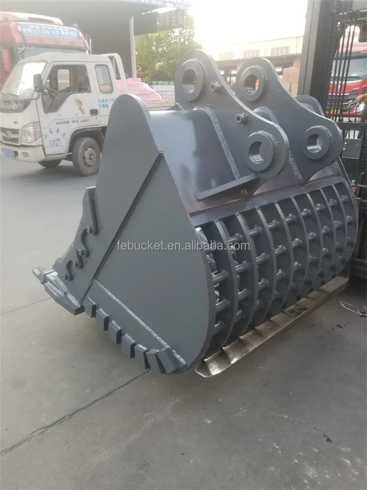 20 Ton Excavator Reinforced Sieve Bucket Rock Skeleton Buckets Wide 1200mm - Buy 20 Ton ...