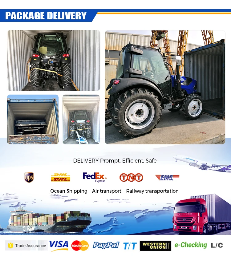 4wd 100hp 120hp 150hp Mini Tractors With Front Loader And Backhoe ...