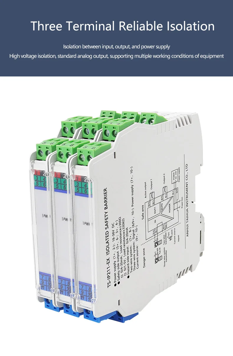 Isolated Signal Safety Barrier - 4-20ma Signal Isolator
