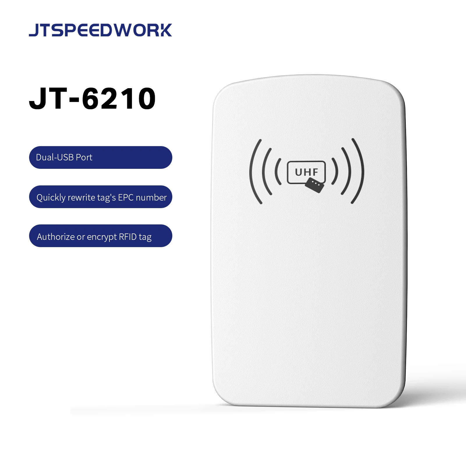 JT-6210 UHF RFID Desktop Reader Writer Usb Interface Mini Small Kit Integrated 860-960mhz RFID ...