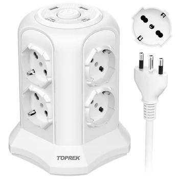 Italian Tower Power Strip Type-c Ports 220-250v With Extension Cord ...