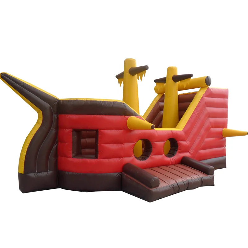 Commercial Inflatable Brown Pirate Ship Bouncy Boat Bounce House ...