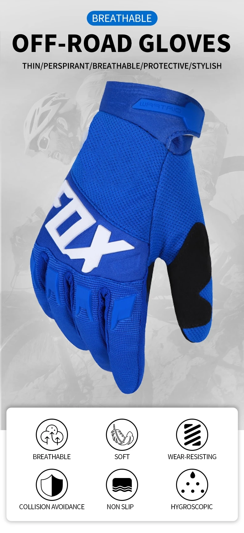 Cheaply Mx Mtb Touch Screen Motocross Racing Gloves Motorcycle Riding Bike Gloves Cycling Bike ...