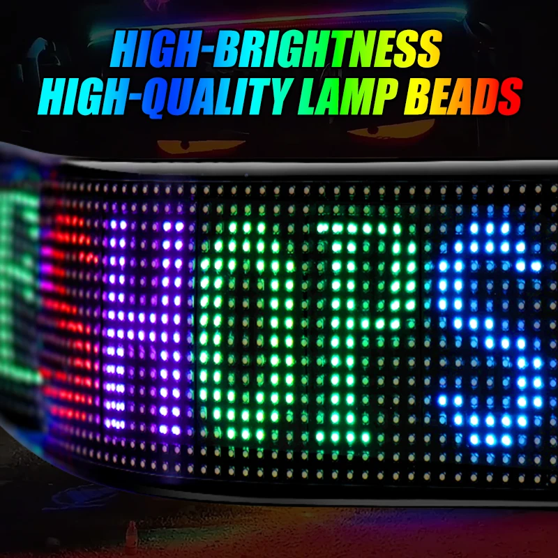 Vehicle Demon Dynamic Animated LED Eyes Panel Display Car
