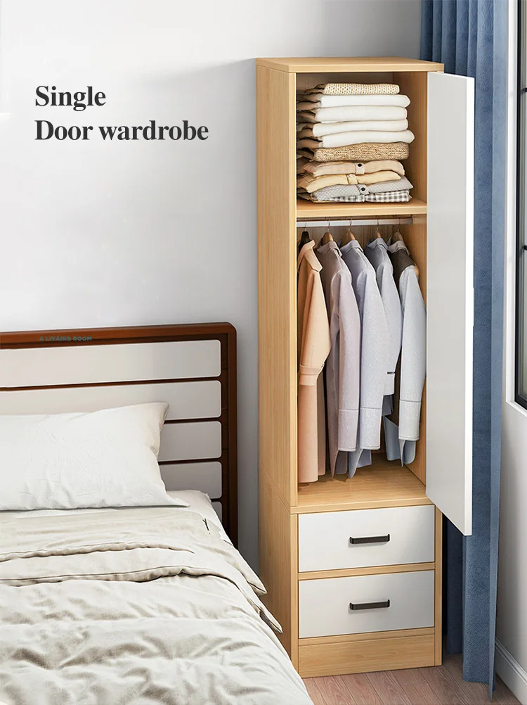 Single Door Wardrobe for Small Apartments - Modern Style