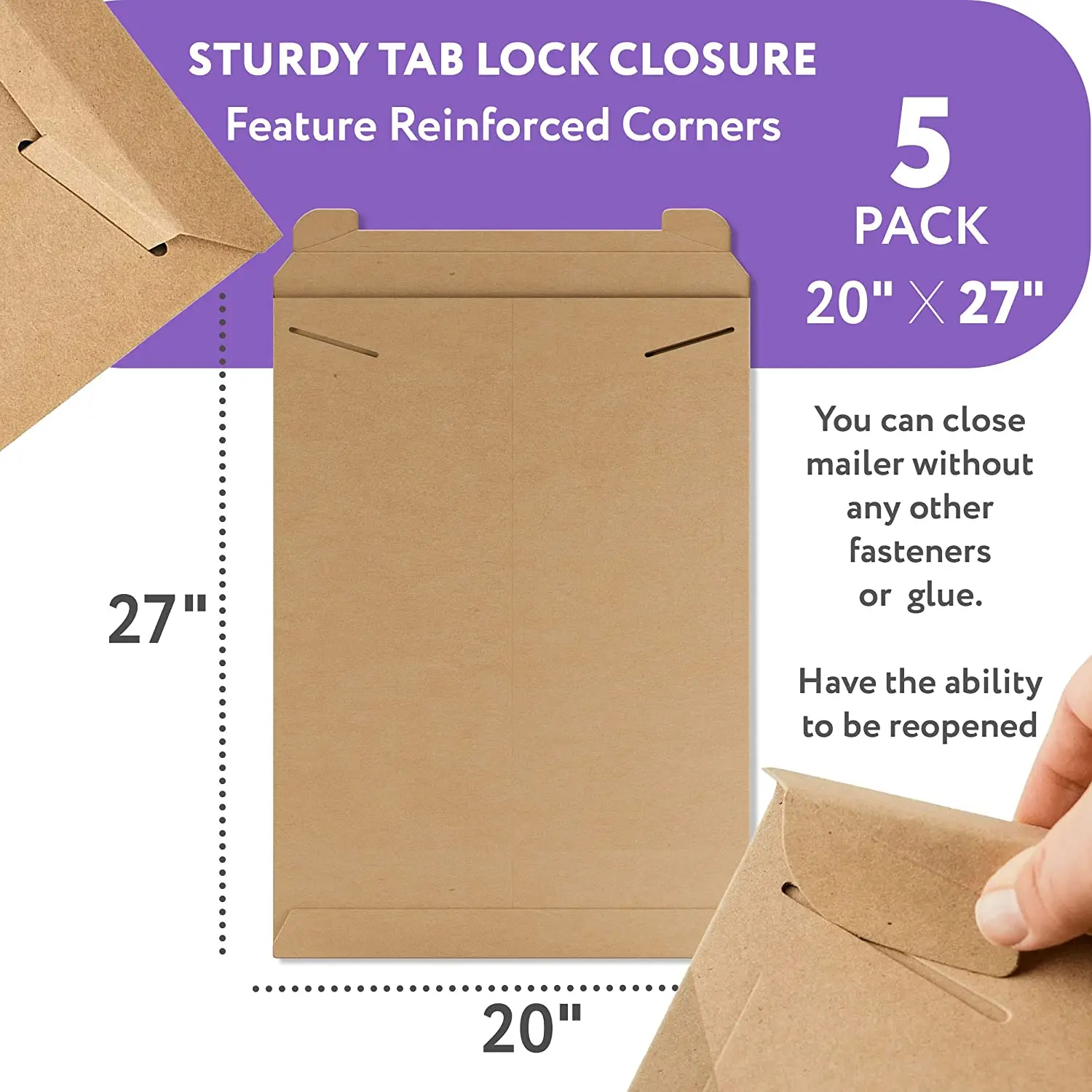 Custom Rigid Mailer Envelope Customize Rigid Mailing Envelopes Tab Lock ...