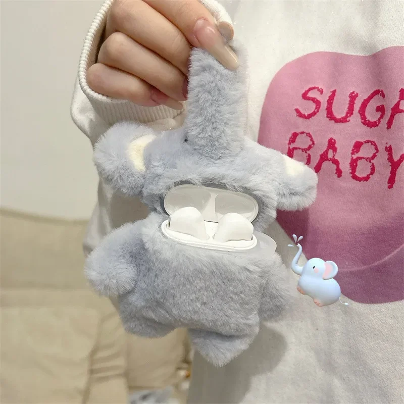 Luxury Kawaii Cute Cartoon Elephant Doll Earphone Case For Airpods 3 ...