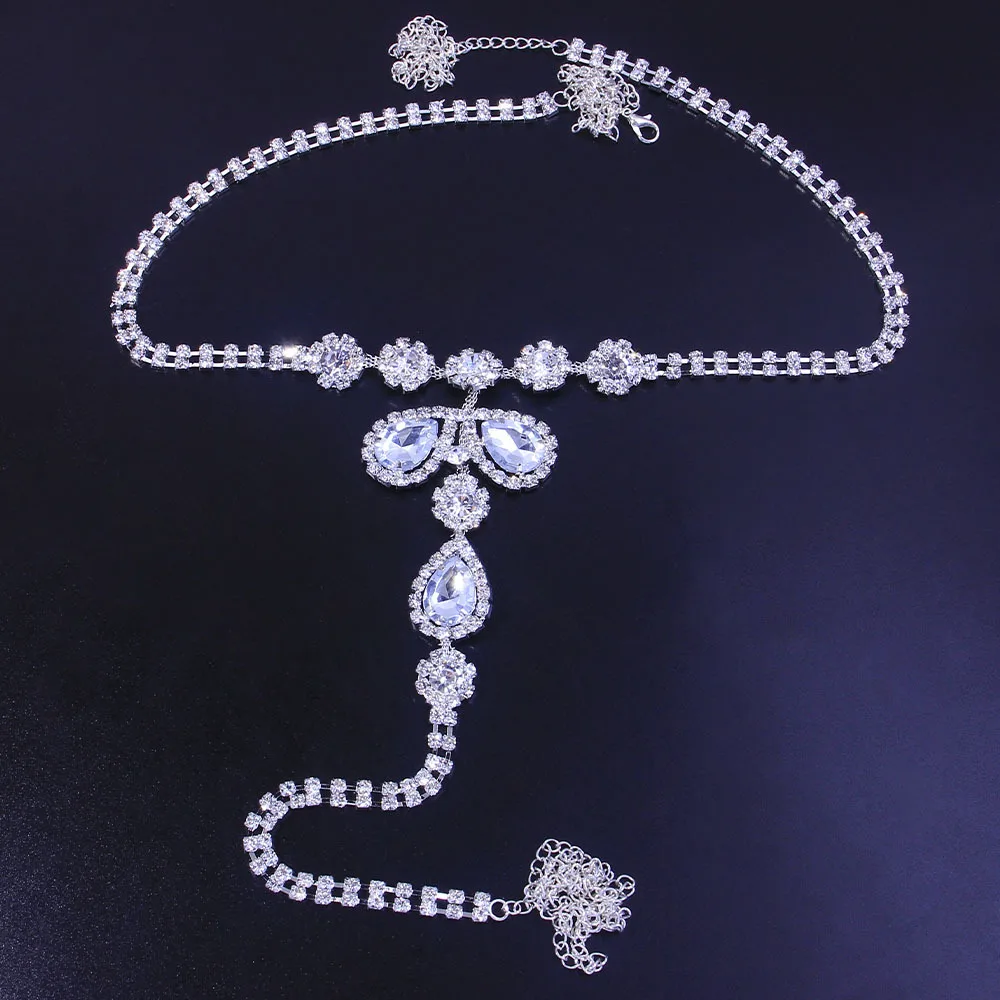 Female Sexy Ruby G-string Jewelry Beaded Golden Chain Thongs Underwear ...