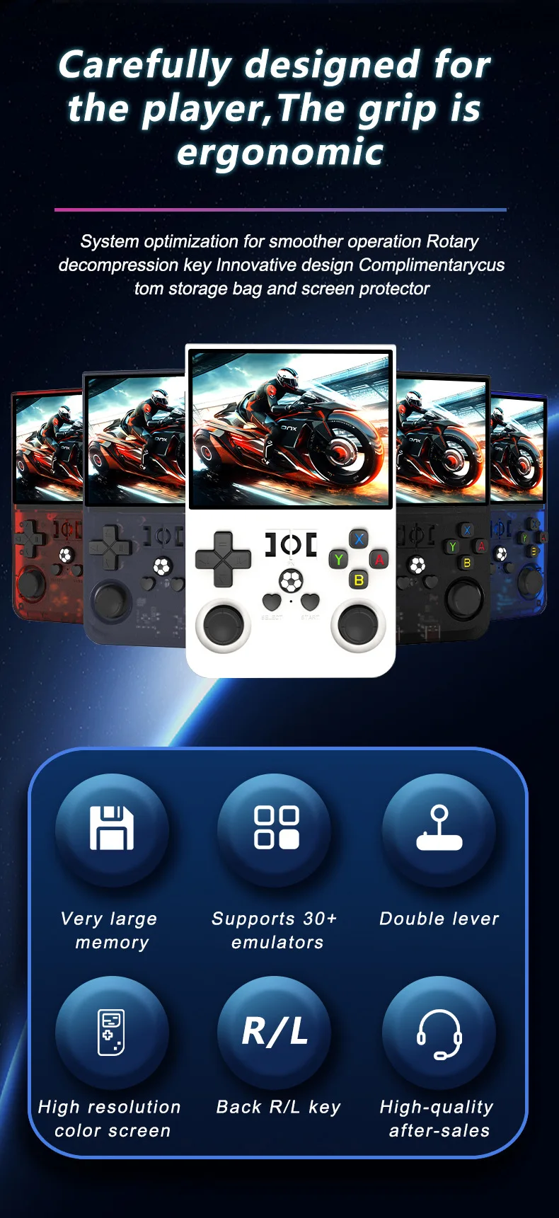 Portable R36S R36 Pro R36 Max Retro Handheld Game Console 3.5 Inch IPS ...