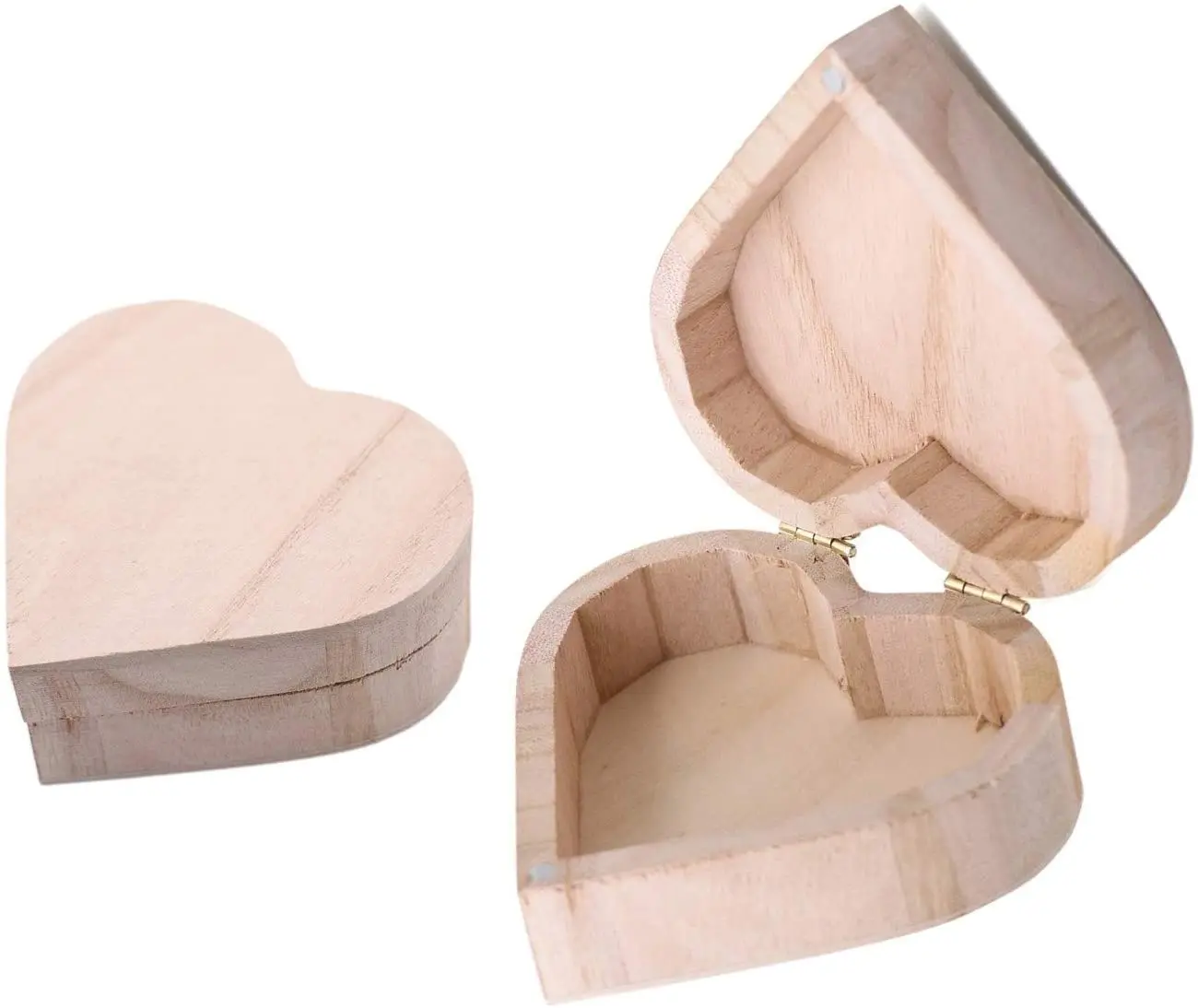 Heart Shaped Vintage Wood Carved Mechanism Musical Box Wind Up Music ...