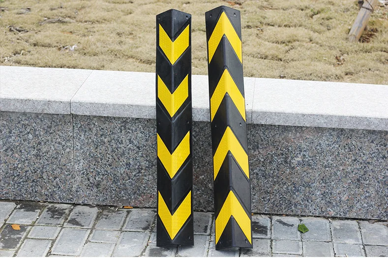 Parking Lot Reflective Rubber Corner Guard Parking Lot Buffer Rubber ...