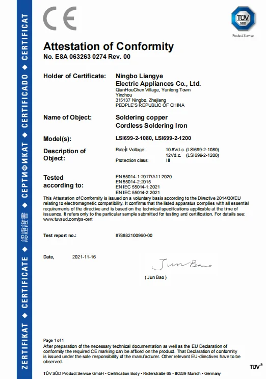 Ningbo Liangye Electric Appliances Co., Ltd.