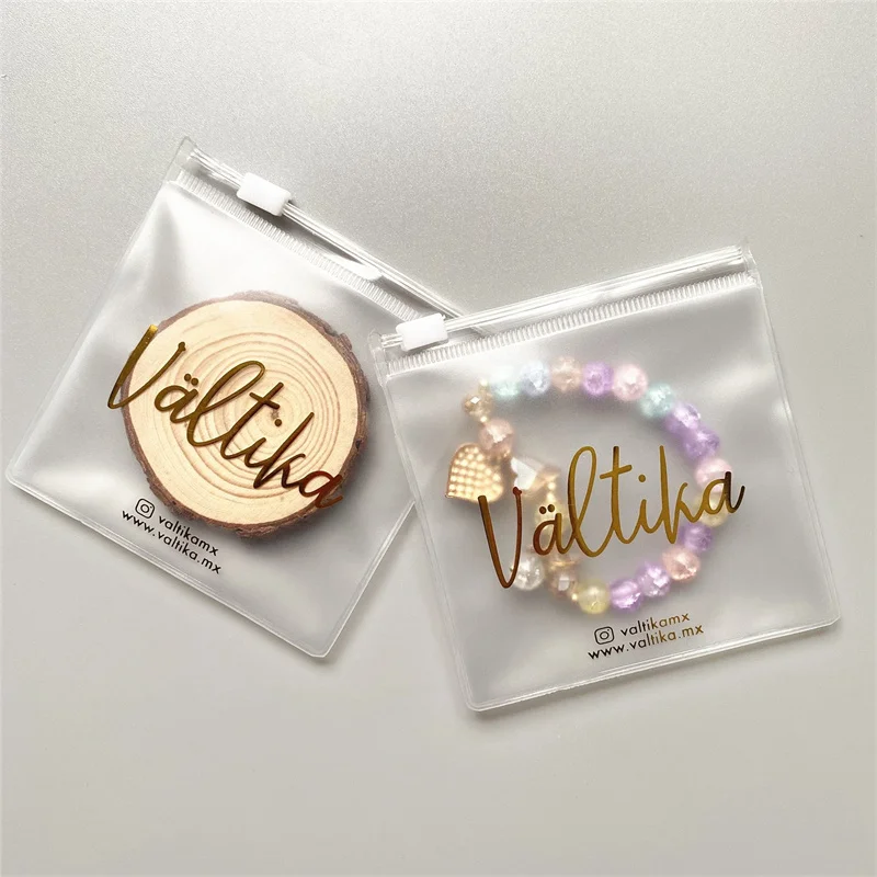 Custom Print Logo Plastic Ziplock Pouch Zip Lock Pvc Small Square ...