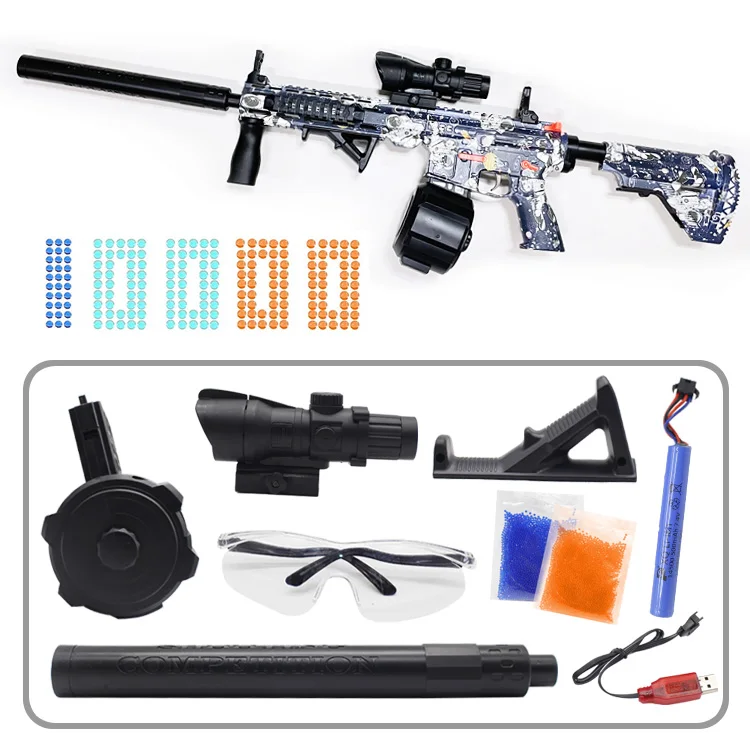 M416 Soft Gel Gun Splatter Ball Toy Gel Gun Blaster Electric Splat Ball ...