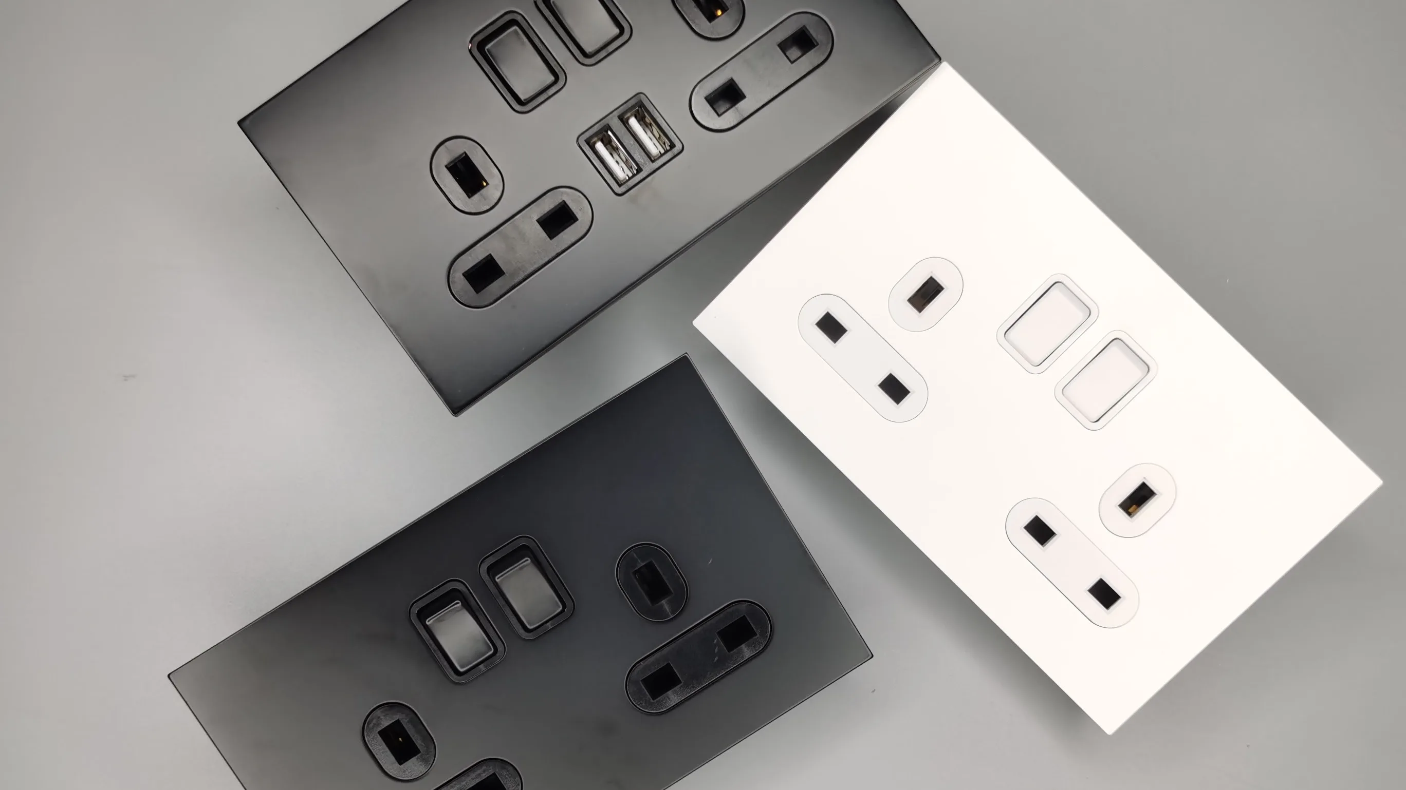 Double 13a 3 Pin Switches Socket Usb Factory New Design Uk Standard ...