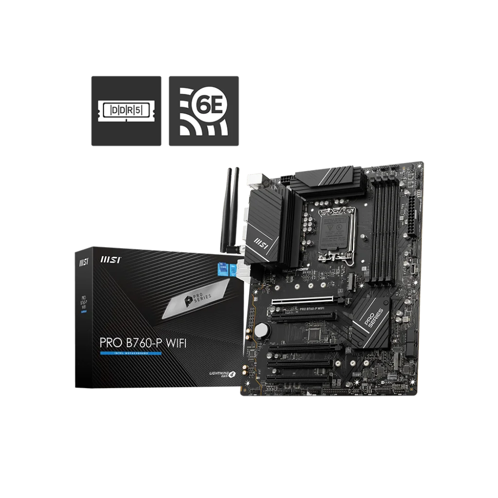 MSI PRO B760-P WIFI - Gaming PC Motherboard with Intel Z760 Chipset