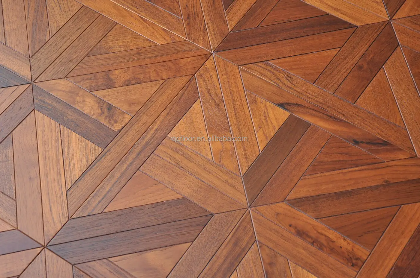 Natural Wood Flooring - Engineered Burma Teak Parquet