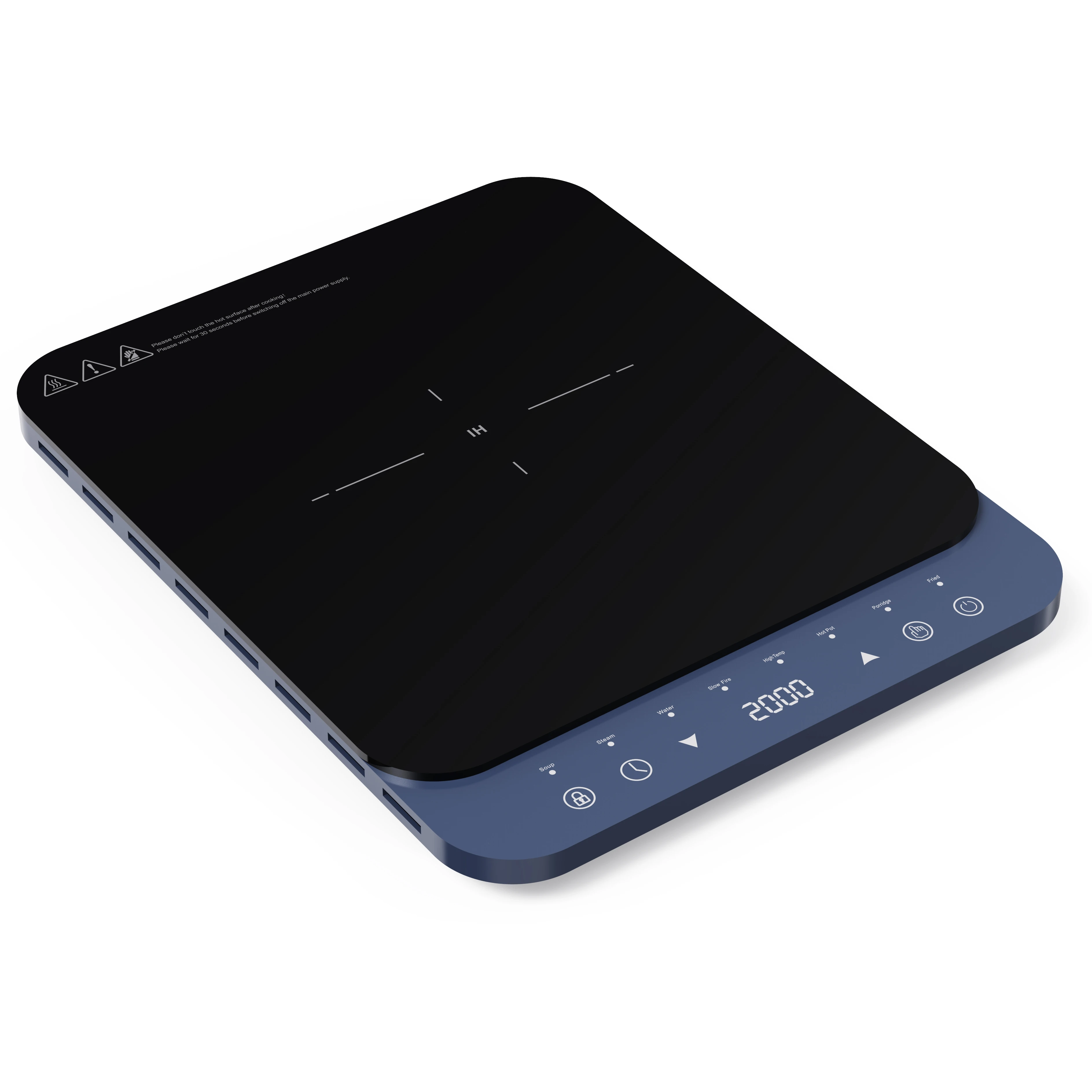 Super Quiet 2000W Induction Hob Table Top Cooktop Slim Stove Electric ...