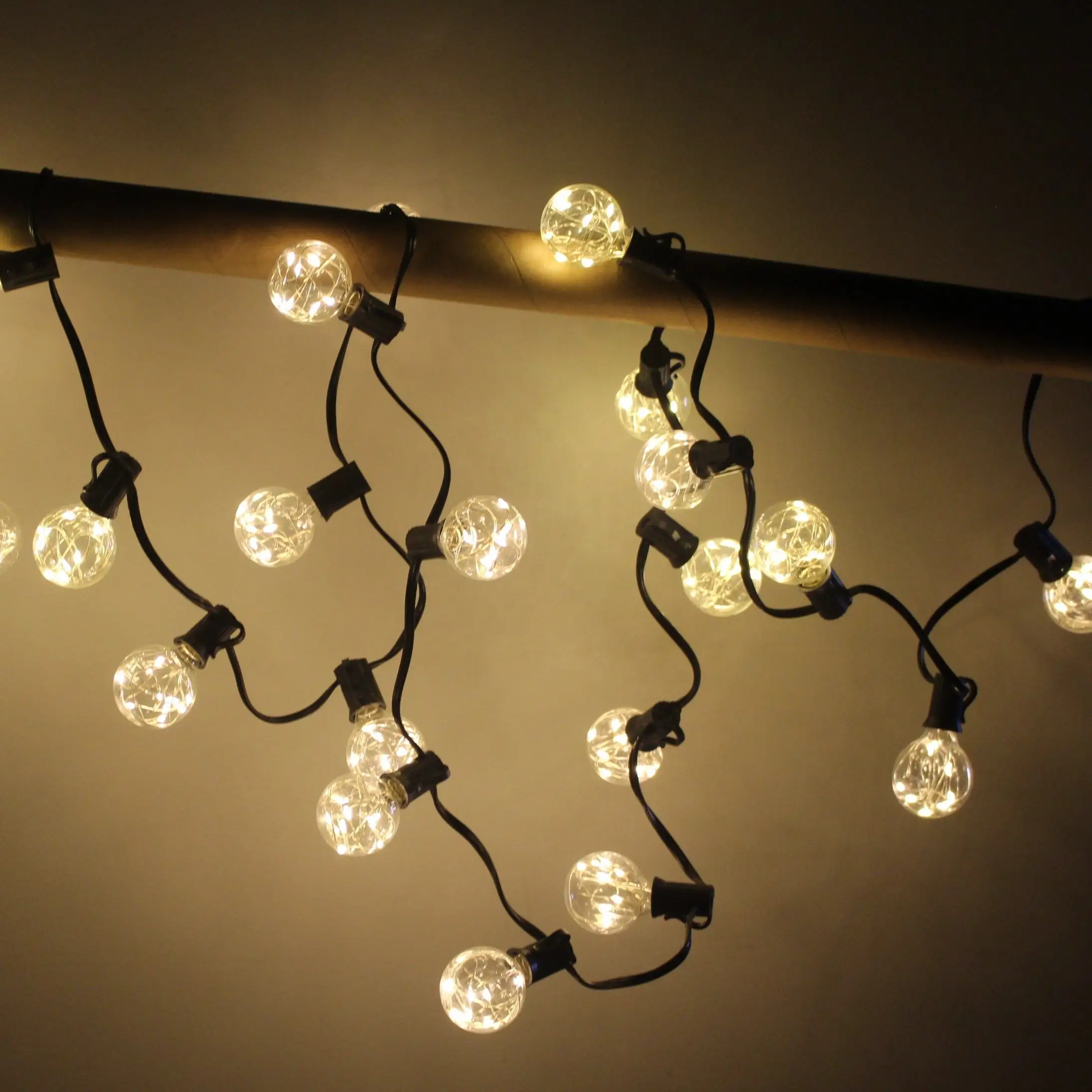 G40 Cooper Wire Starry String Light Outdoor Patio Globe 25ft Hanging ...