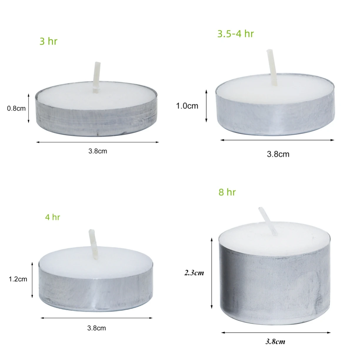 100-pack Unscented Tea Light Candles - Perfect for Diwali