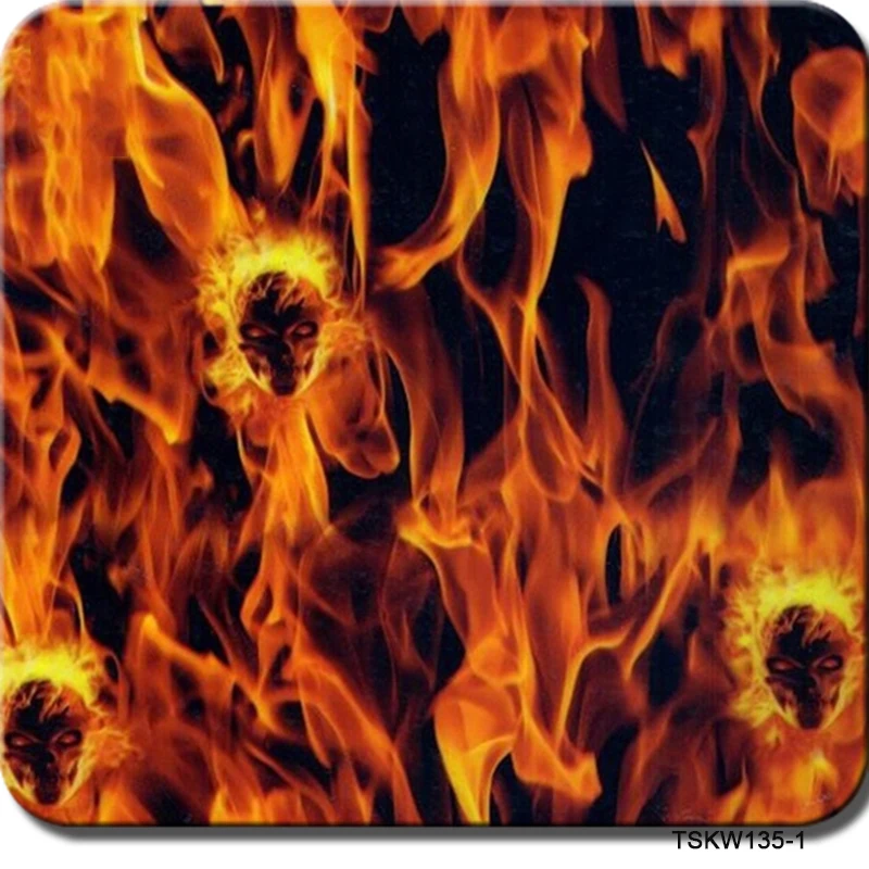 TSAUTOP 1M Width Flame and Skull Wholesale Hydrographic Film