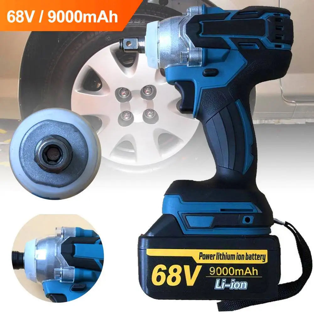 680nm Brushless Electric Impact Wrench - Rechargeable Power