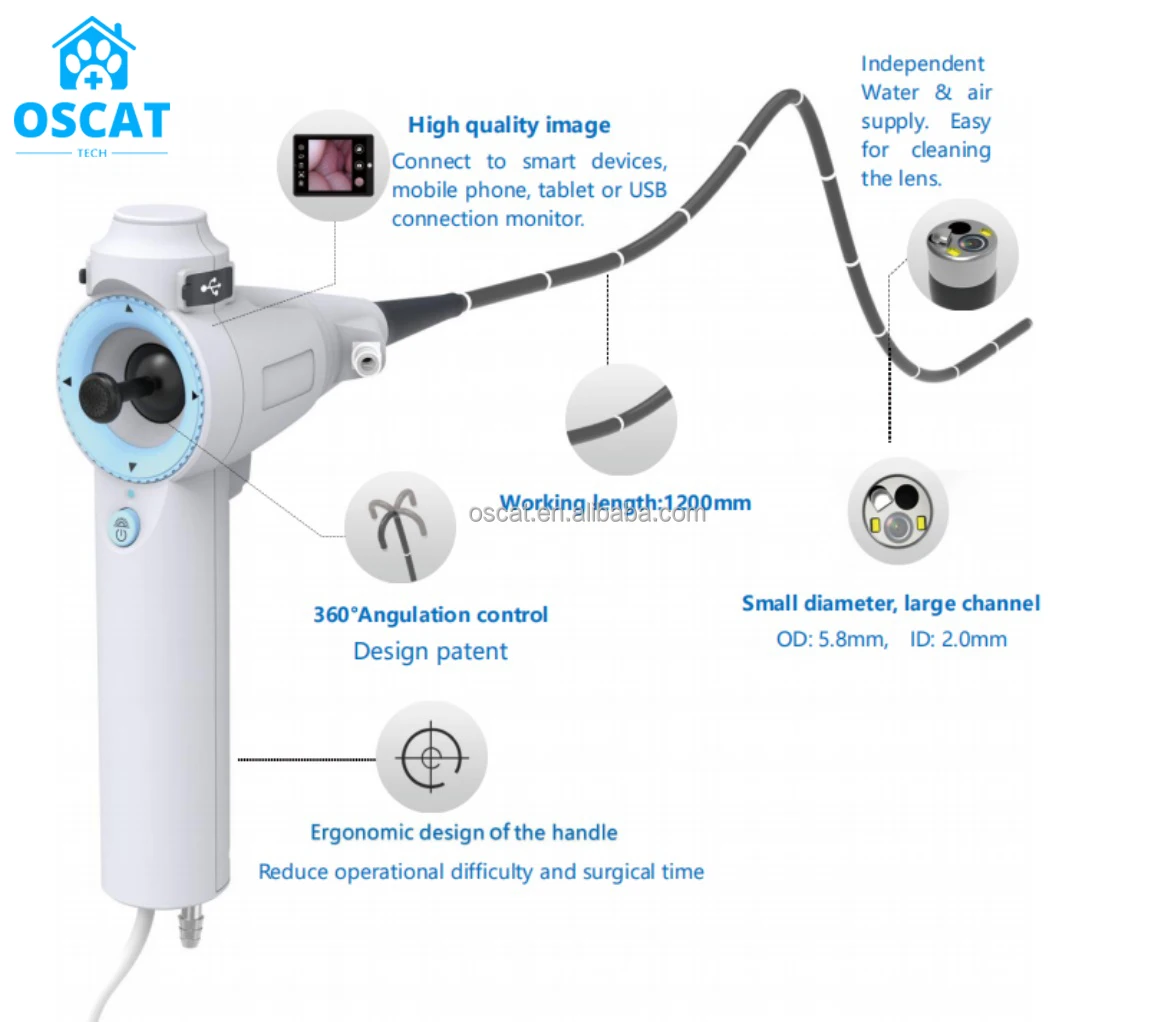 OSCAT Veterinary Equipment the Hospital Uses Reusable Digital Flexible Video Bronchoscopy ...