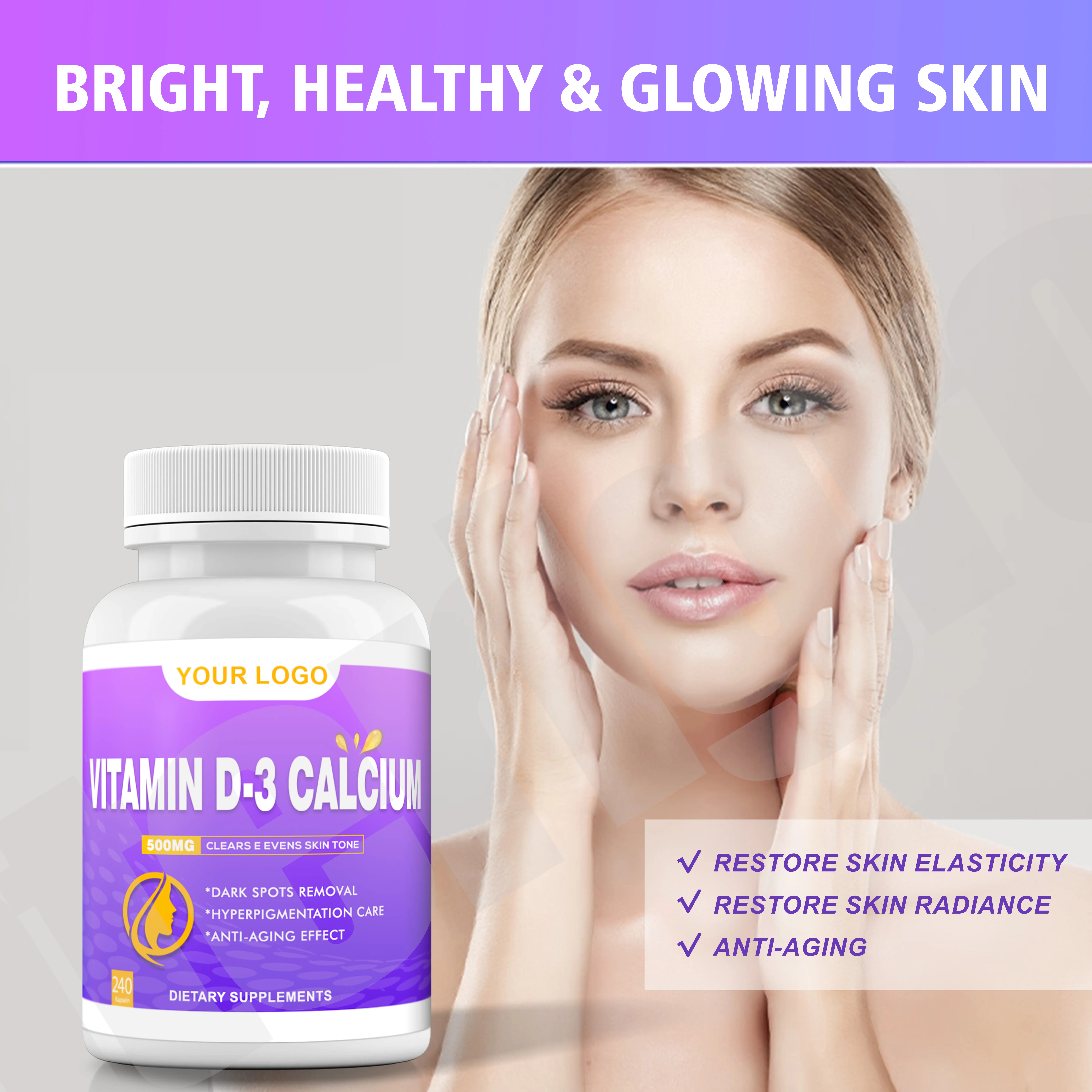 OEM Vitamin D3 and Calcium Magnesium Zinc Tablets Calcium 50000 Iu ...