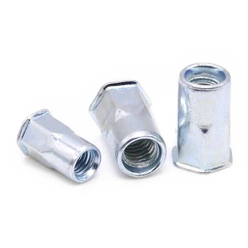 Semi-hexagonal Rivet Nut Carbon Steel Small Countersunk Head Zinc ...