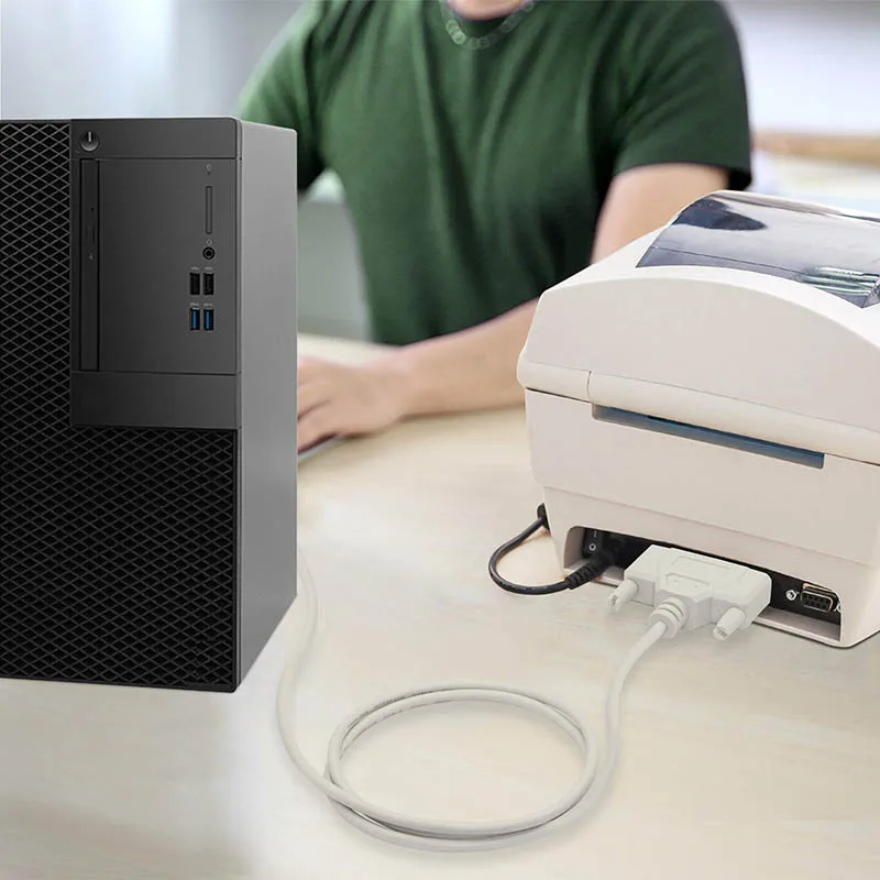 DB9 to DB25 Conversion Cable RS232 Female to DB25 Male Null Modem ...