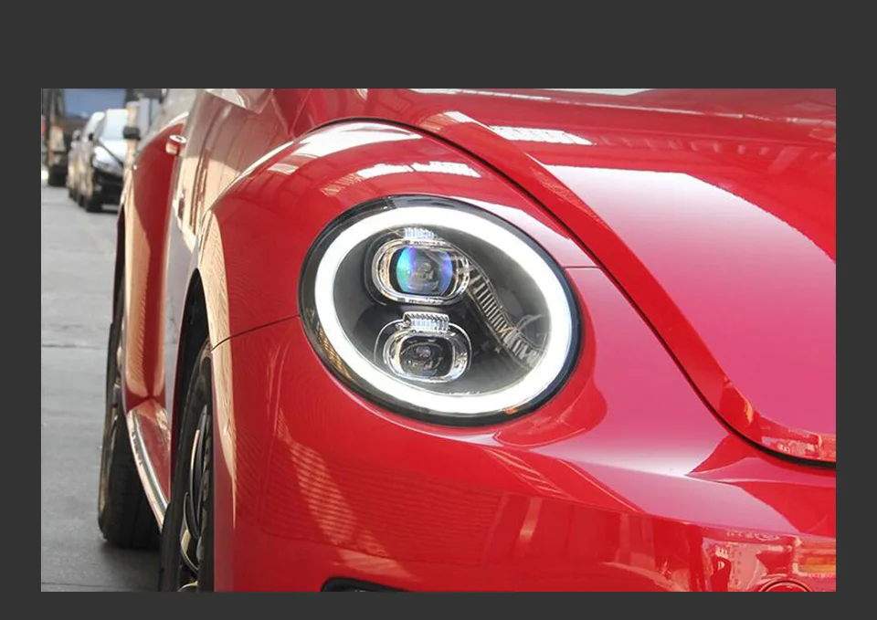 VW Beetle LED Headlight Projector 2013-2018 | DRL Car Lights ...