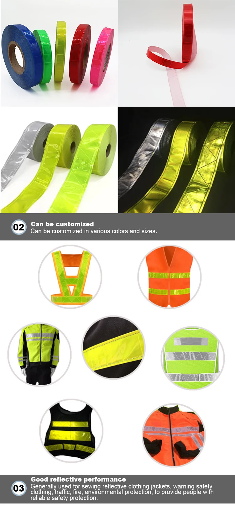 Wholesale Reflective Material High Intensity Reflective Tape Pvc 5m ...