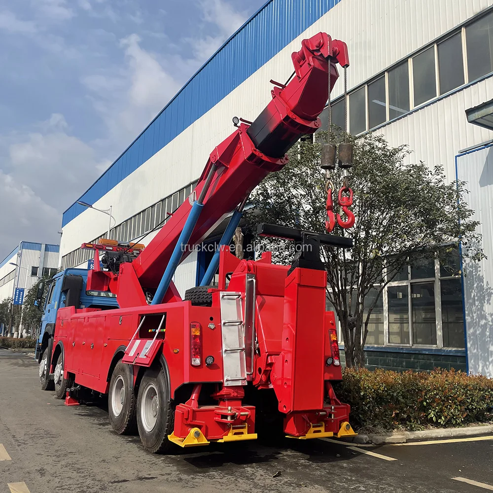 Heavy Duty 50 Tons Rotation Crane Recovery Vehicle Sino Truck 400hp 50t ...
