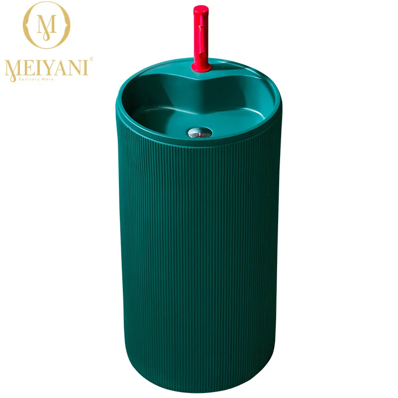 Factory Customized Color Solid Surface Hand Wash Free Standing Basin ...